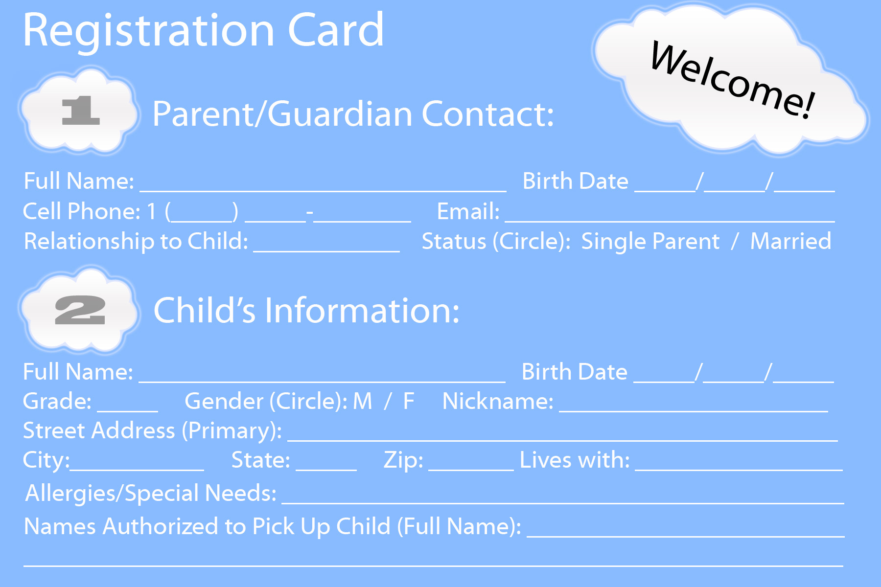 Kidology Inc. - Registration Cards